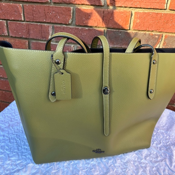 Coach | Bags | Coach Army Green Market Tote | Poshmark